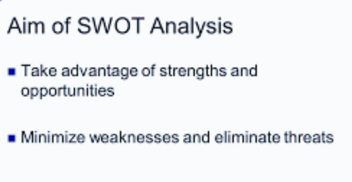 The Purpose Of SWOT Analysis Tips Example Business Management